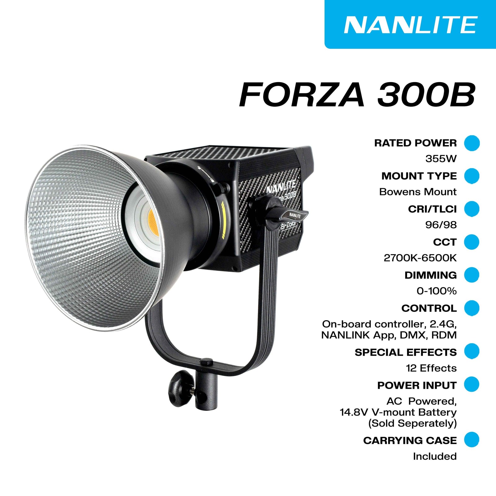 Nanlite Forza 300B Monolight Bi-color System | Forza300B