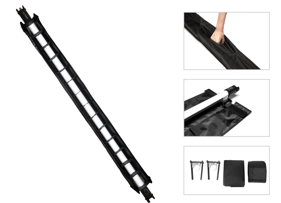 Nanlite BD-PT30C+EC Pavotube 30C 4ft Barndoor and Eggcrate Grid Kit